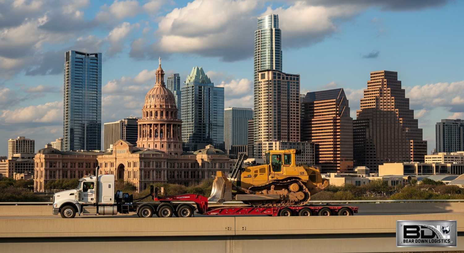 Heavy Equipment Transports in Austin - Bear Down Logistics