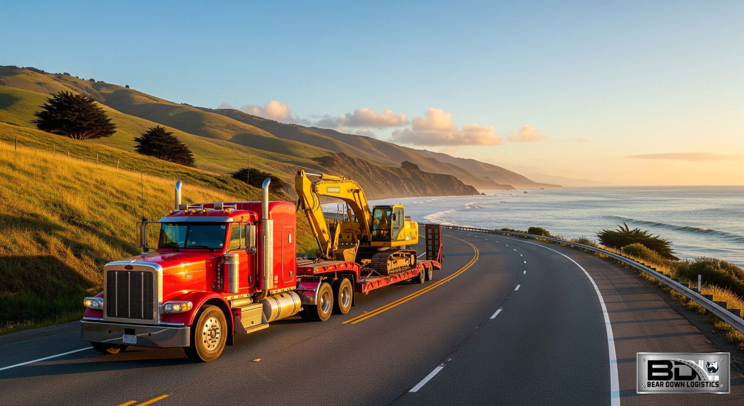 Heavy Equipment Transport in California - Bear Down Logistics